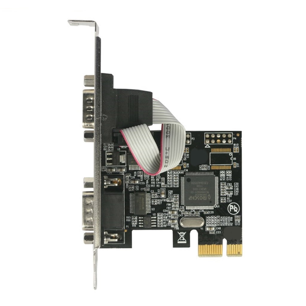 Yammee Serial Card PCIE Serial RS232 2 Port Extension Adapter Card ...