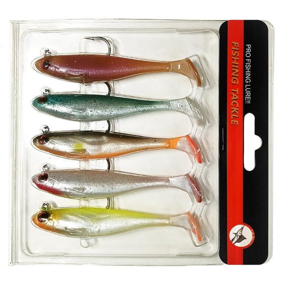 Yammee Sinking Baits for Trout Swim Baits Pre-Rigged Soft Lure Paddle ...