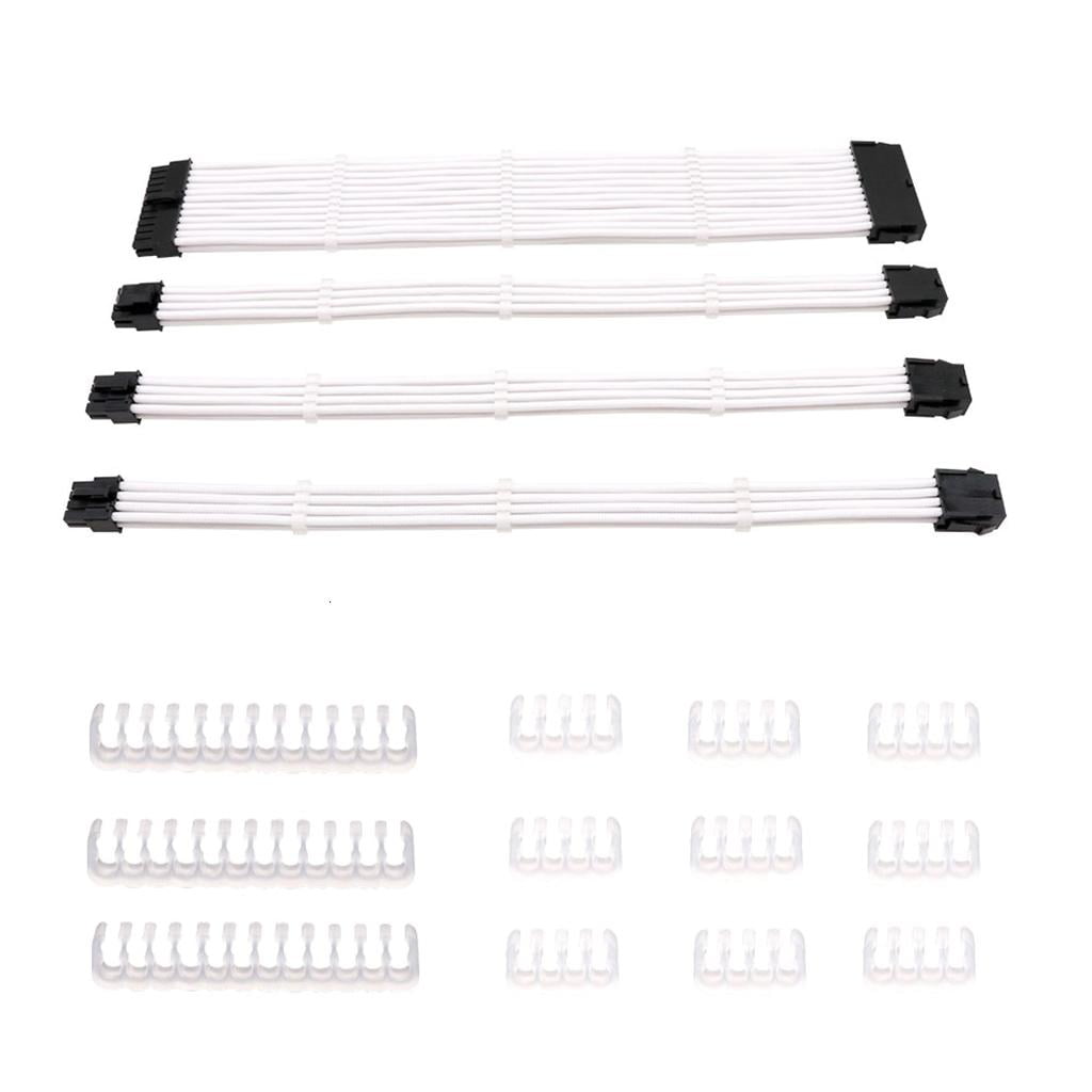 Yammee Sleeved Cable PC Power Motherboard 24P 8P Adapter Cable Graphics ...