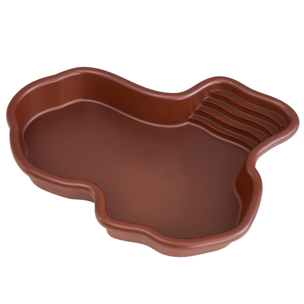 Yammee Small Pet Turtle Resting Bathing Bath Tub with Climbable Slope ...