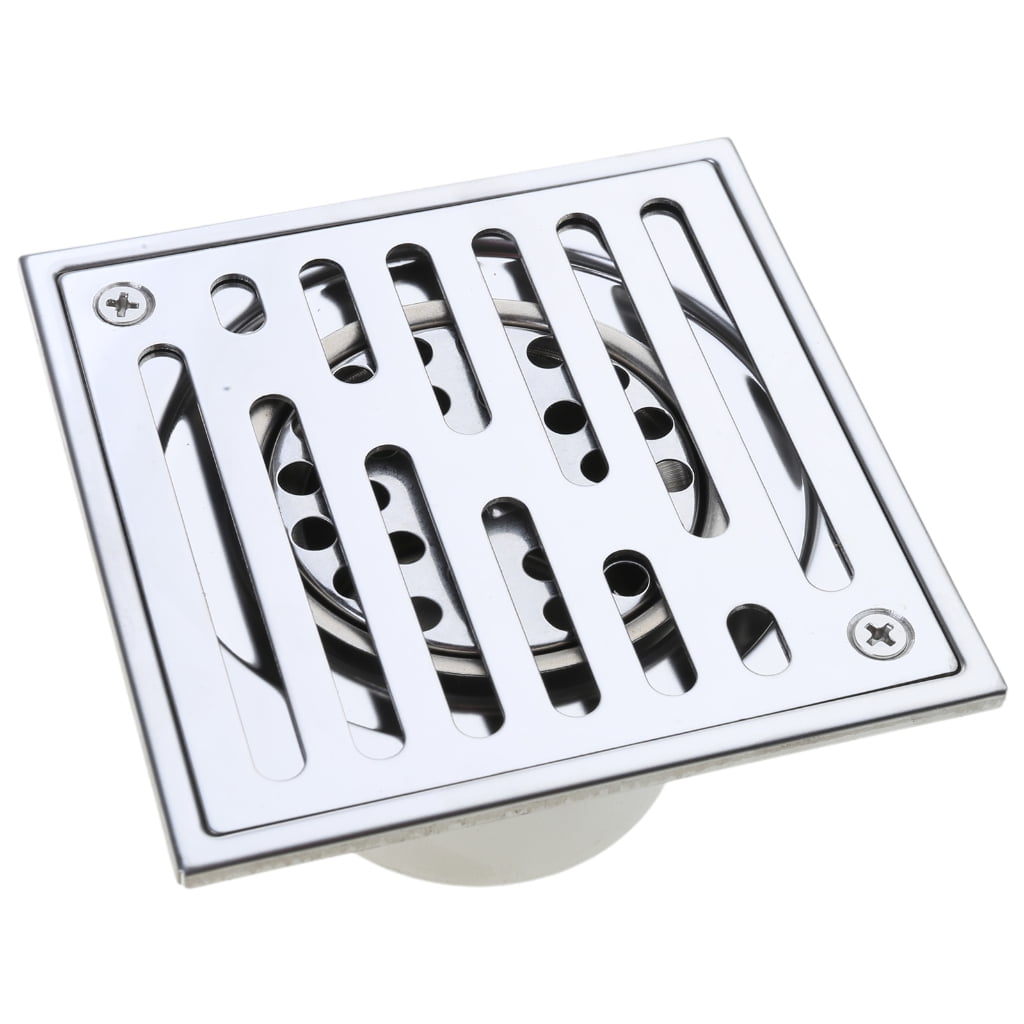 Yammee Stainless Steel Shower Square Drain Plug Cover Trap Anti-Odor ...