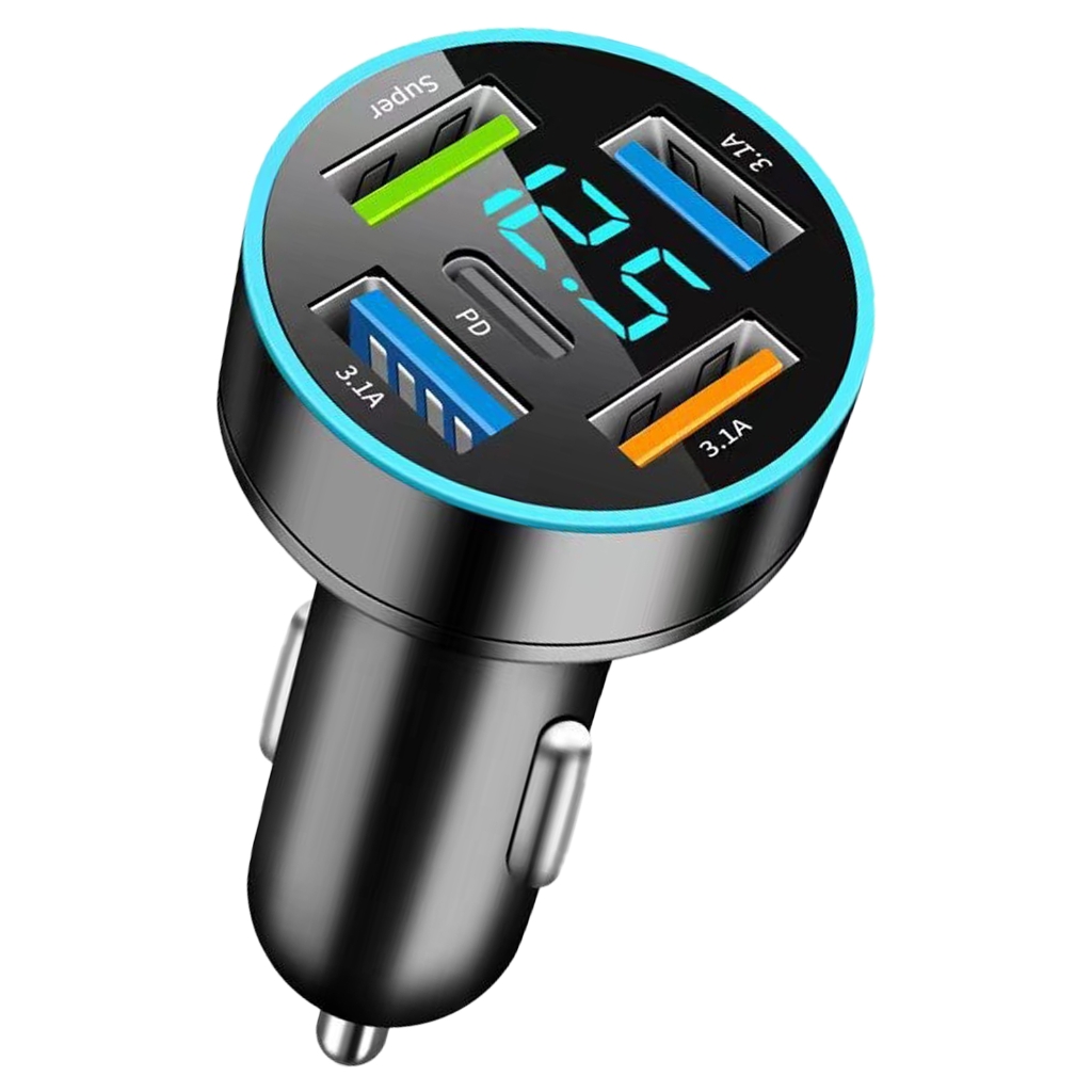Yammee Super+USB C+3.1A Car Charger Multi Port Car Charging Adapter ...