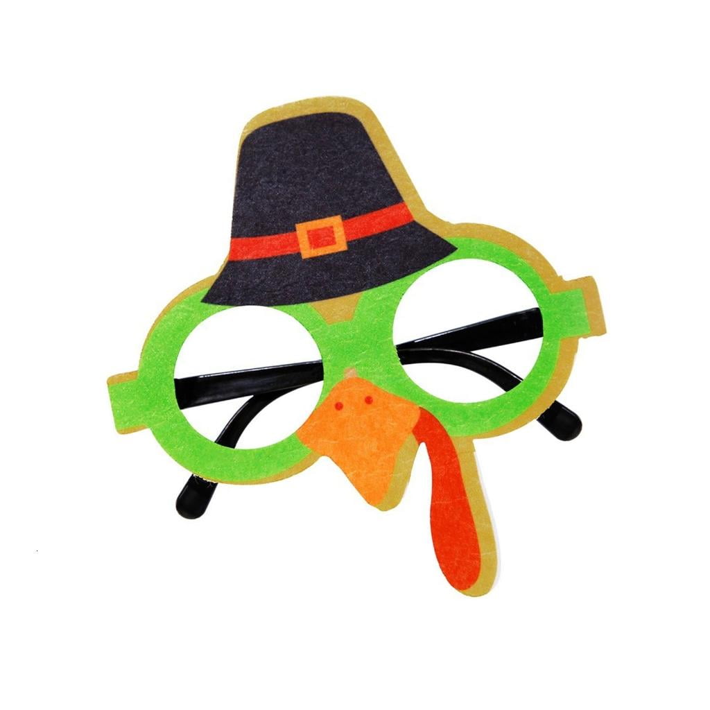 Yammee Thanksgiving Glasses Festival Decorative Frame Turkey Glasses ...