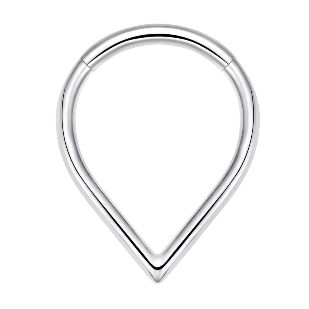 Yammee Titaniums Steel Teardrop Septum Nose Ring Hypoallergenics ...