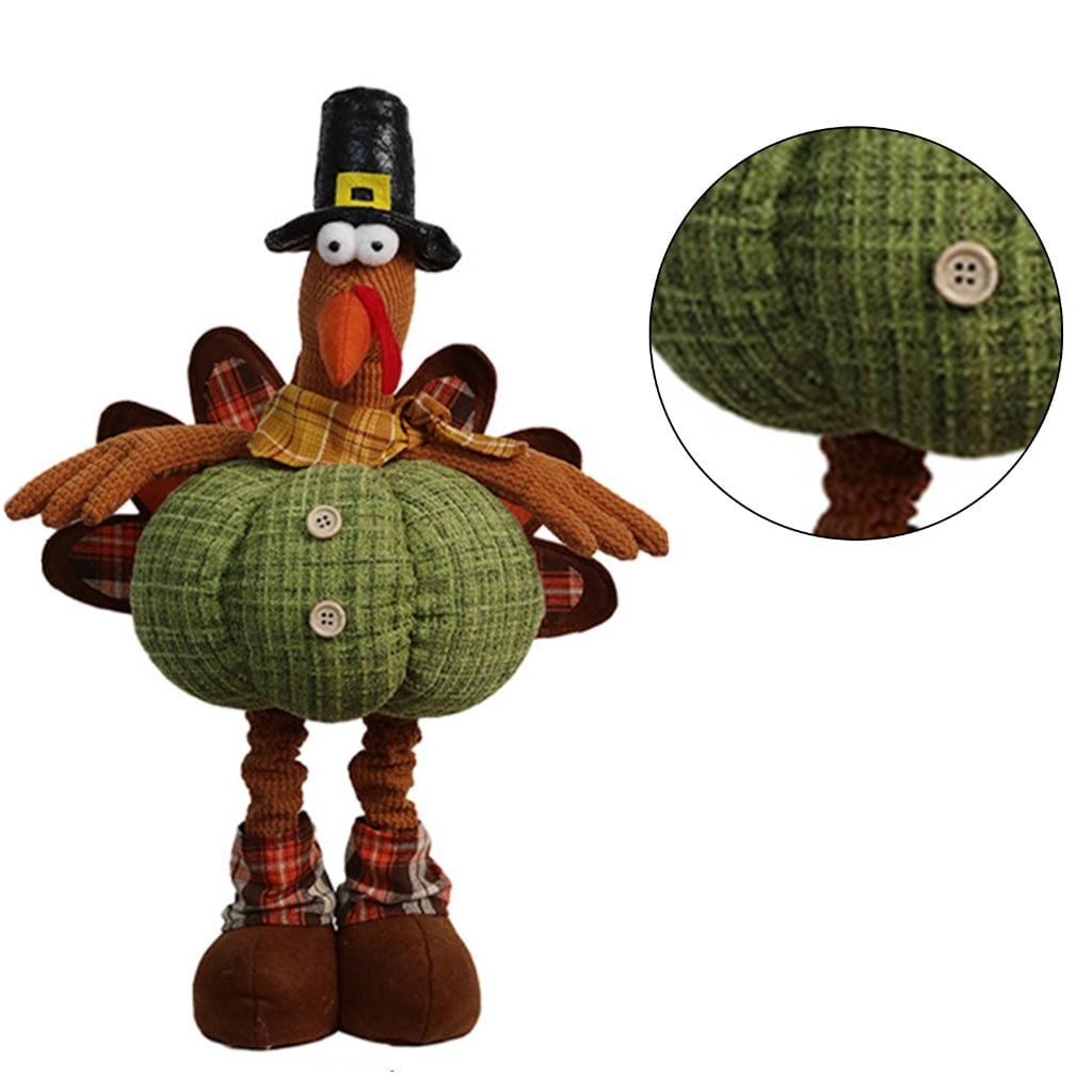 Yammee Turkey Doll Telescopic Leg Turkey Doll for Thanksgiving Day Home ...
