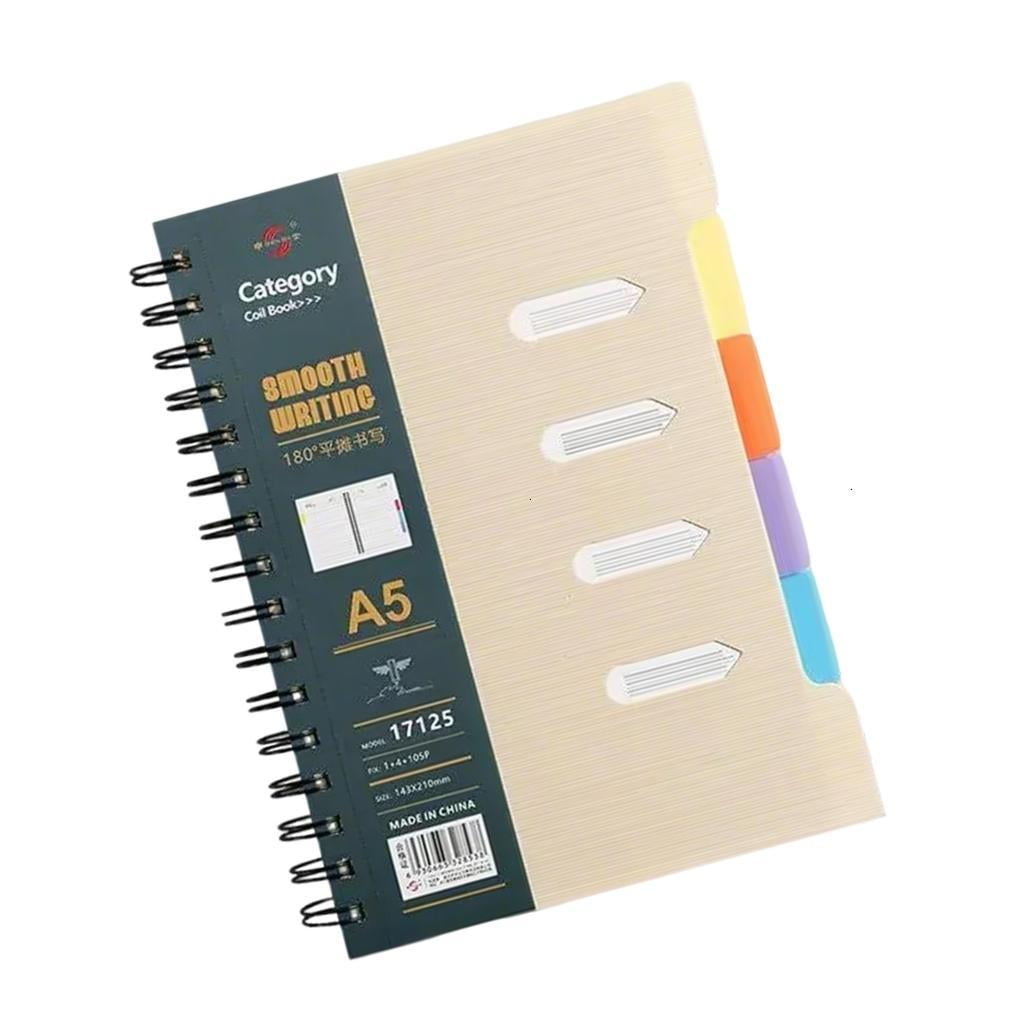 Yammee Twin-Wire Binding Notebook 210 Pages Wide Ruled Business Journal ...