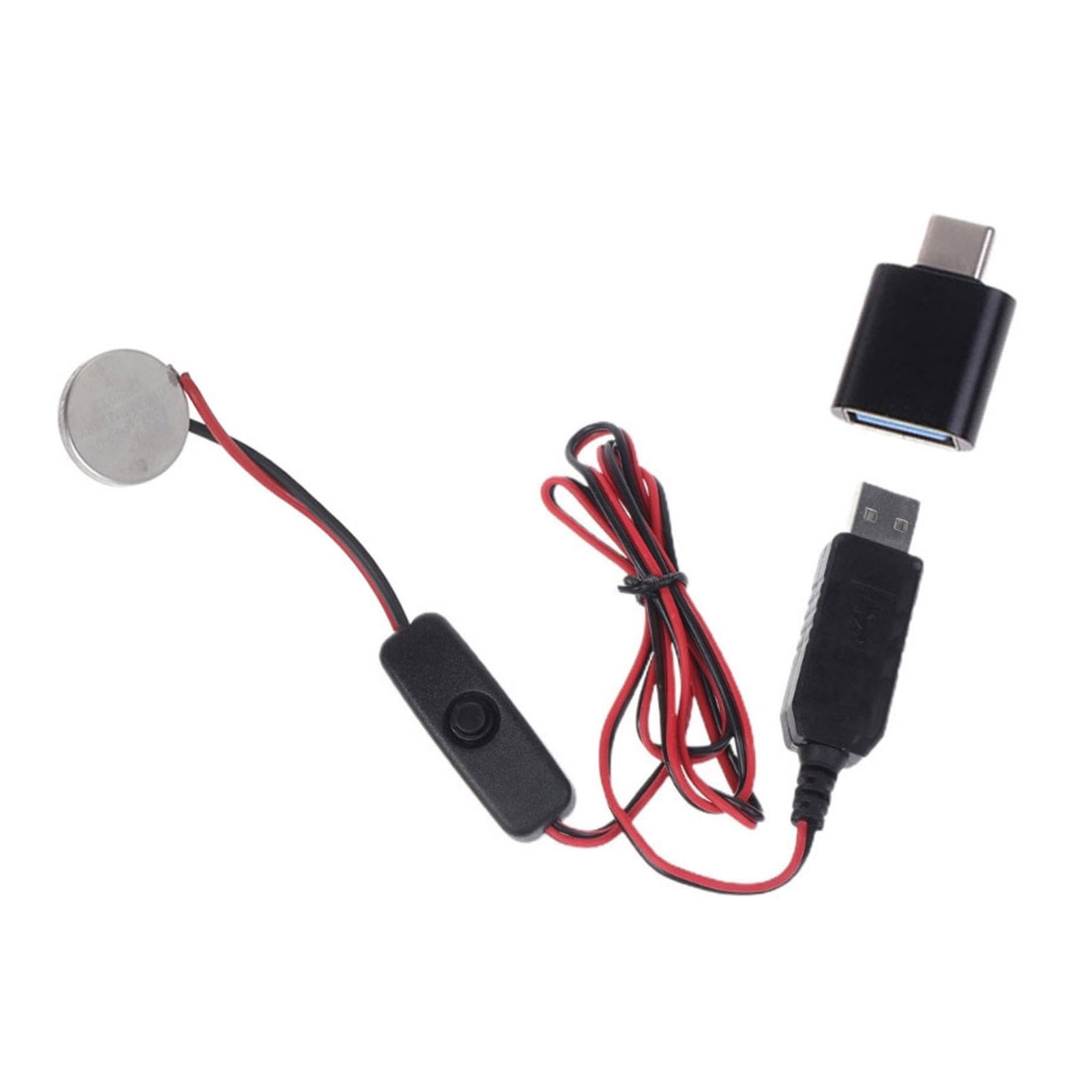 Yammee USB 5V2A Input Charging Cable Cord + Adapter for CR2032 3V Coin ...