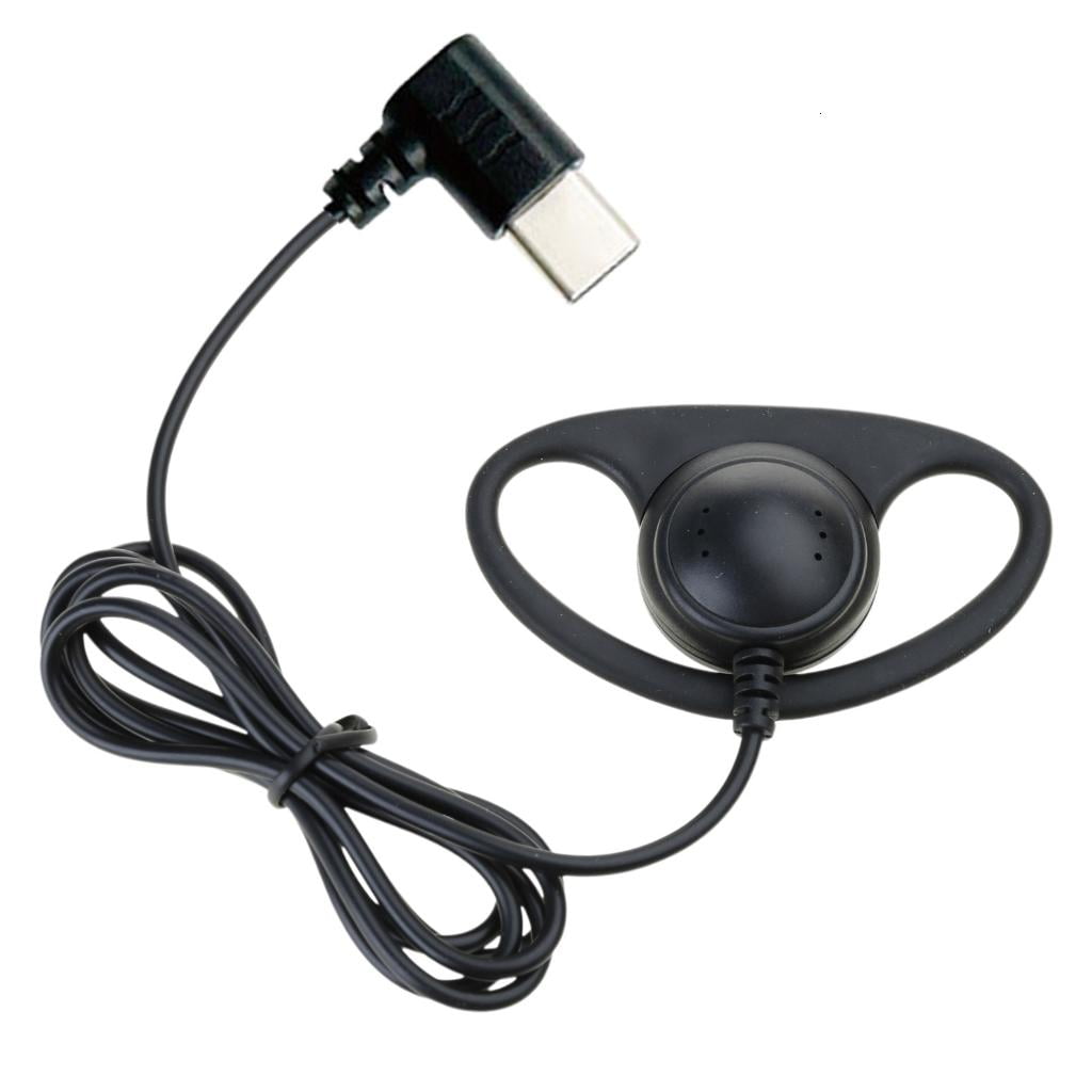 Yammee USB C/3.5mm Headsets Earpiece Ear Hook Single Earbud Earphone ...