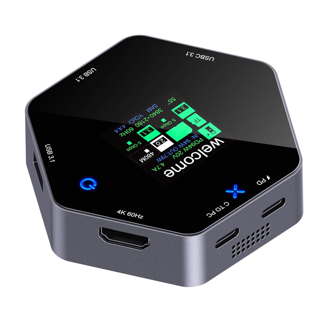 Yammee USB Hubs Docking Station Type C Display 4K 60 HDTV 8 in 1 ...