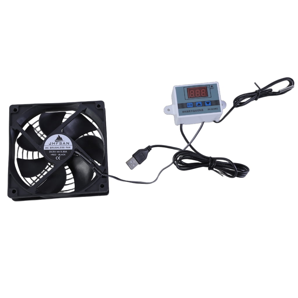 Yammee USB Powered 120mm Quiet Cooling Fans with Adjustable Thermostat ...