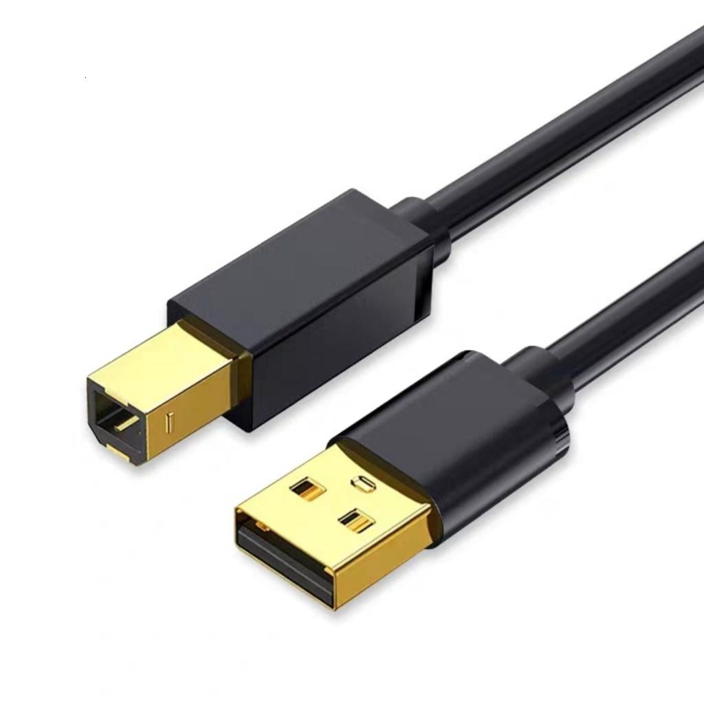 Yammee USB Printer Cord USB A to B Cable for Quick Plugs and Play Use ...