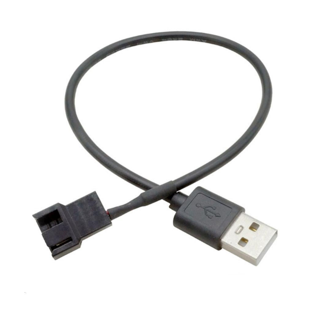 Yammee USB to 3Pin/4Pin 5V USB Sleeved Fan Power Adapter Cable Case Fan ...