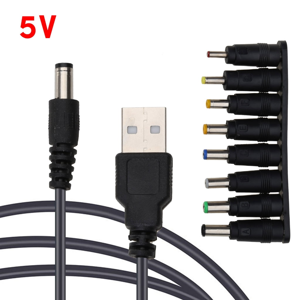 Yammee USB to DC 5V 9V 12V Adapter Converter Cable USB to 8PCS DC Jack for Router Mini Fan ...