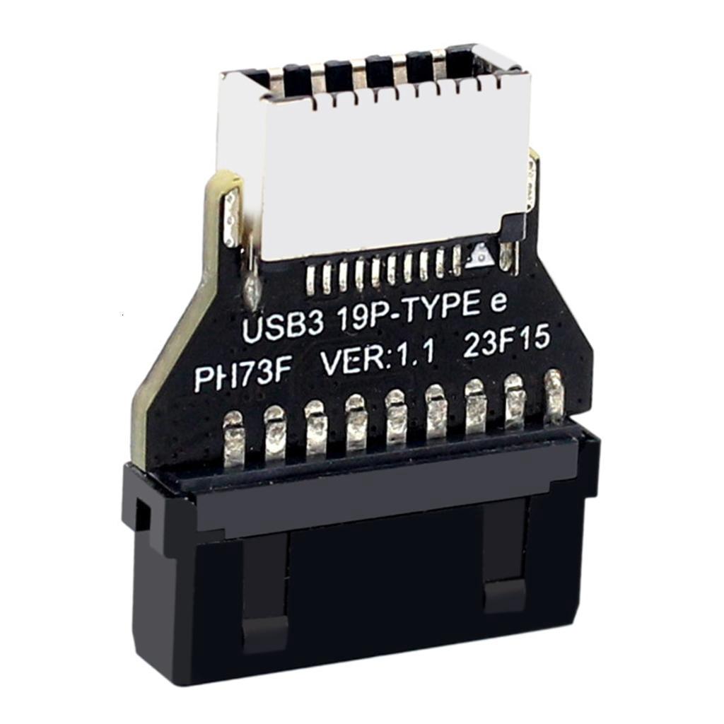 Yammee USB3.0 19Pin To Type E 90° Angle Adapter For Motherboard Front ...