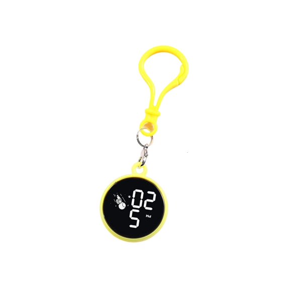 Yammee Unisex Electronic Hanging Watch Keychain Pocket Watch Digital ...