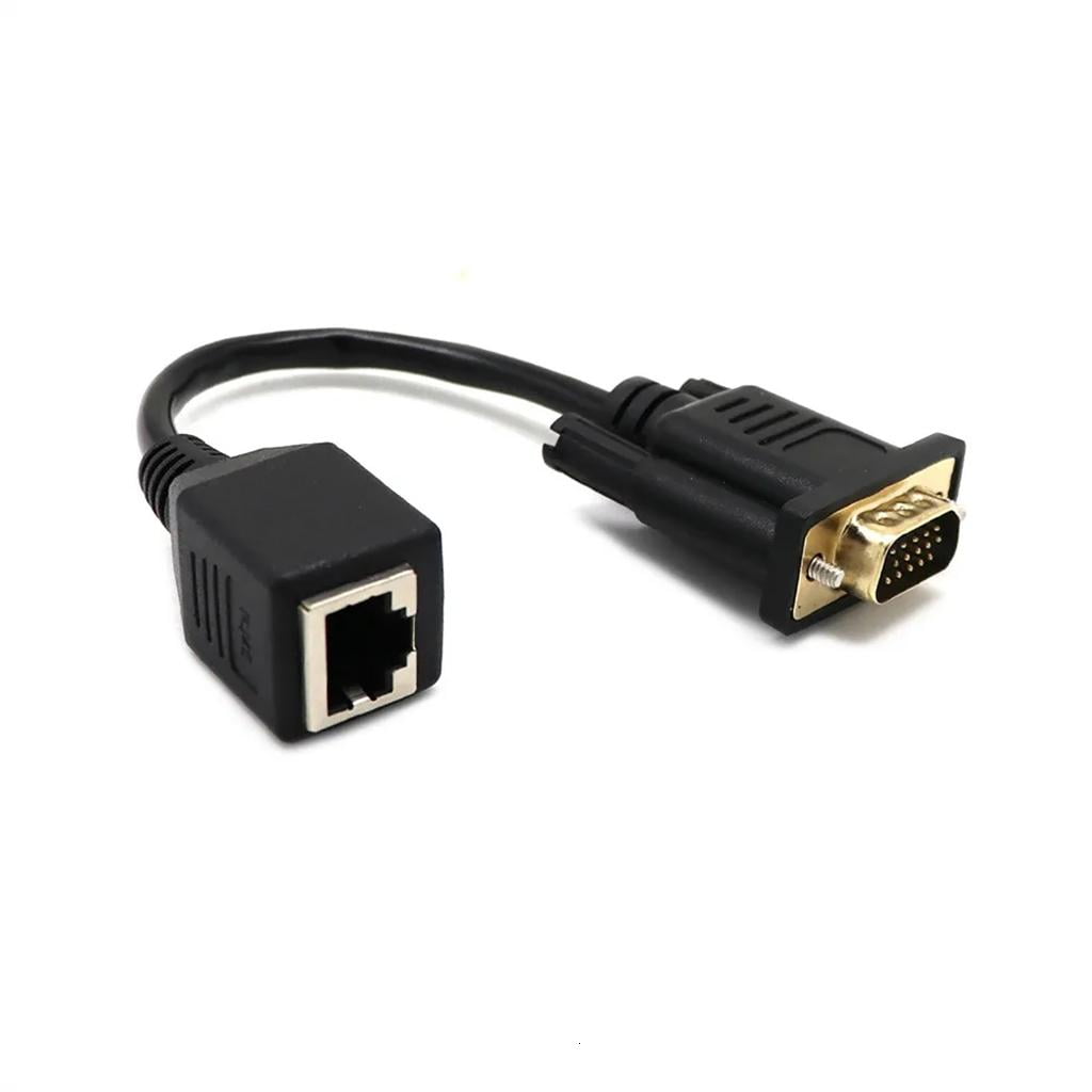Yammee VGA to RJ45 Adapters Cord 15cm/5.9in VGA to RJ45 Ethernet Port ...