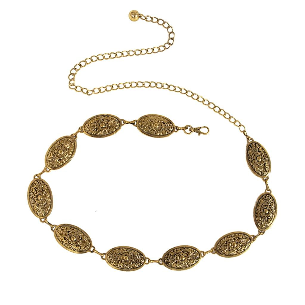 Yammee Western Waist Chain Belt Women Dress Chain Belt Cowgirl Chain ...