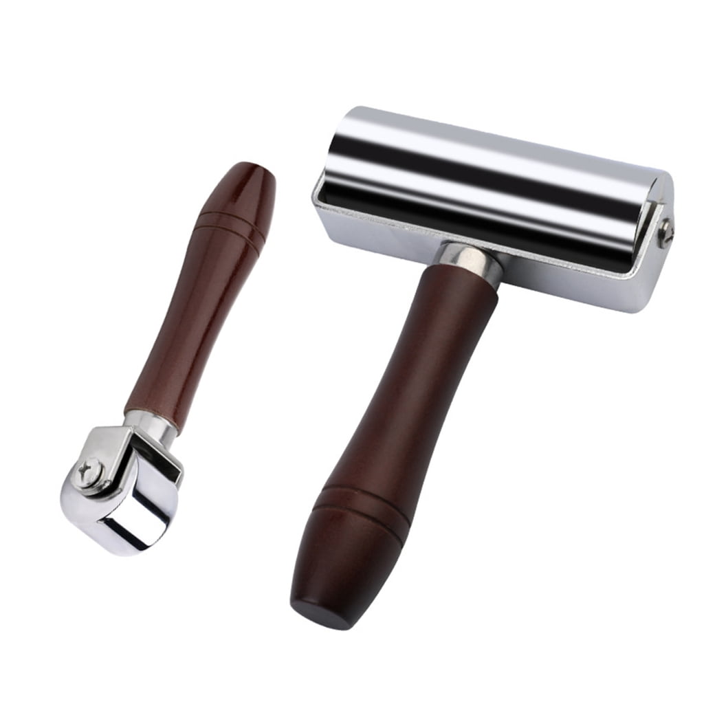 Yammee Wood Handle Leather Glues Laminating Roller, Leather Press Edges ...