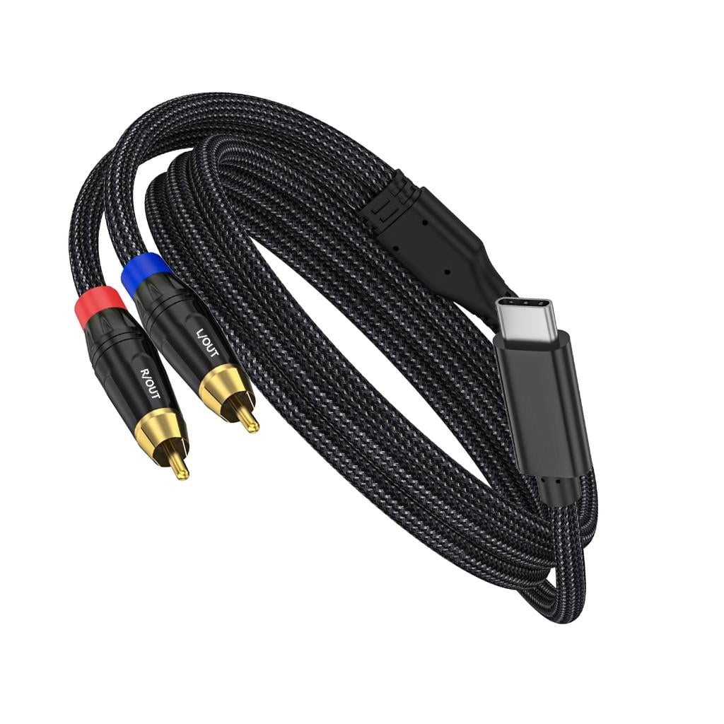 Yammee Y Splitter Wire Type C to 2RCA Cable for Smartphone to Mixers ...