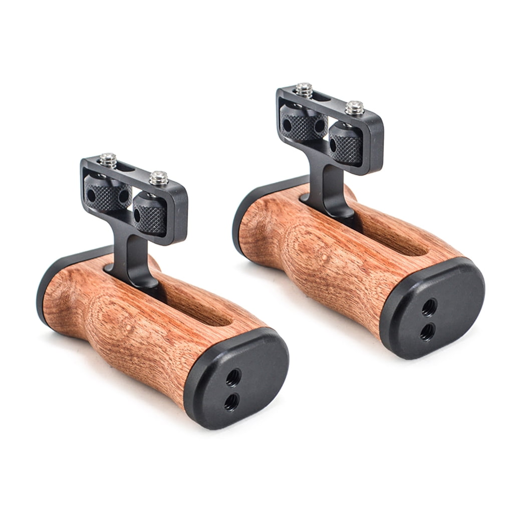 Yammee and Wood Camera Cage Grip with Cold Shoe Slot for Stabilization ...