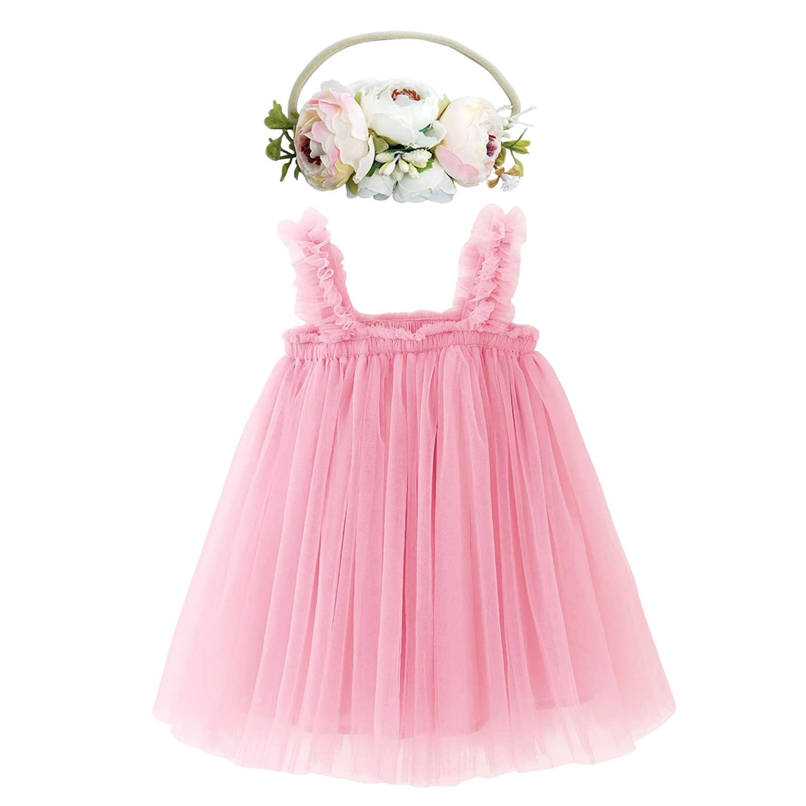 Yammkia Tween Dresses Flower Girl Dresses Tiered Tulle Wedding Princess ...