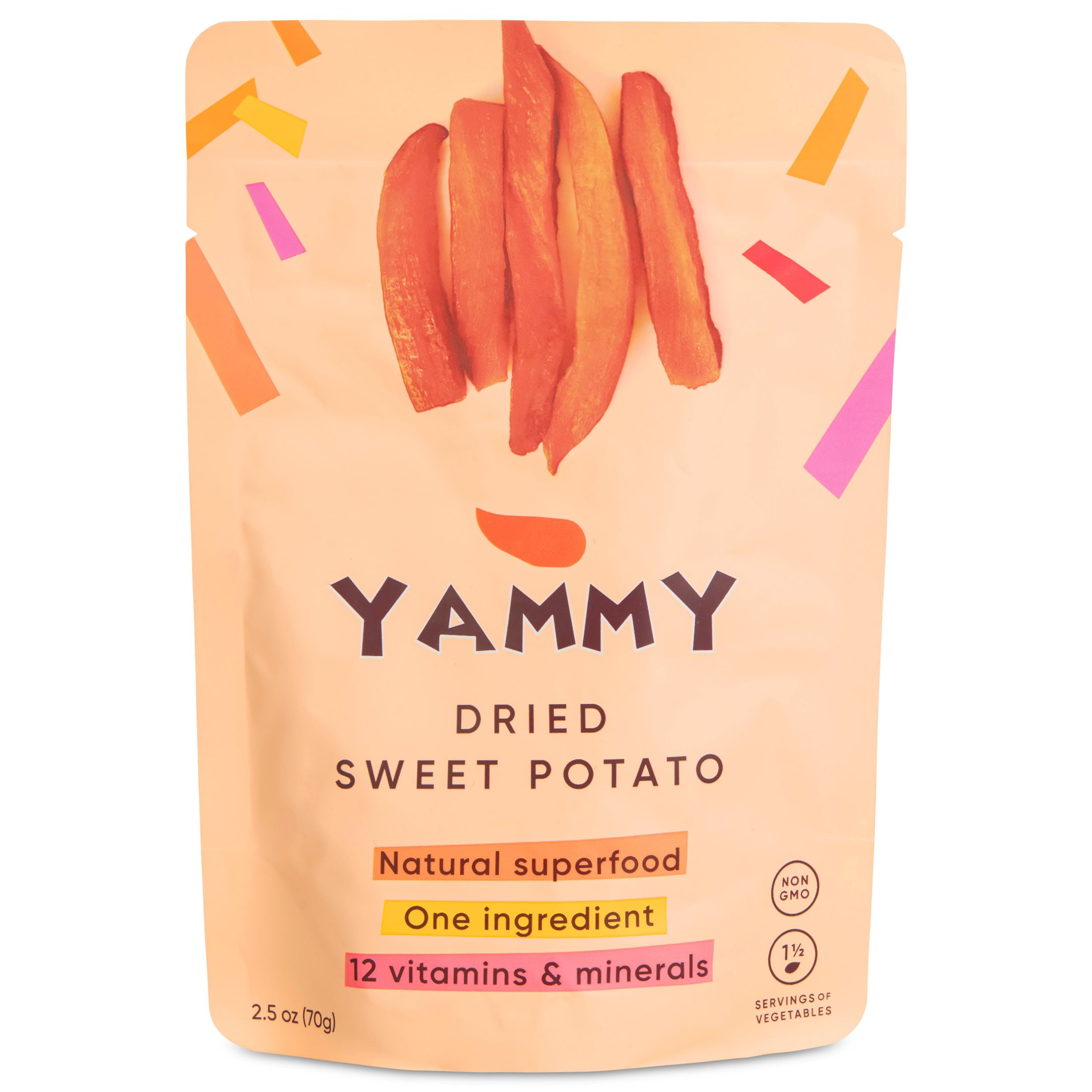 Yammy Dried Sweet Potato, 1 Ingredient Superfood Snack (Pack of 6 ...