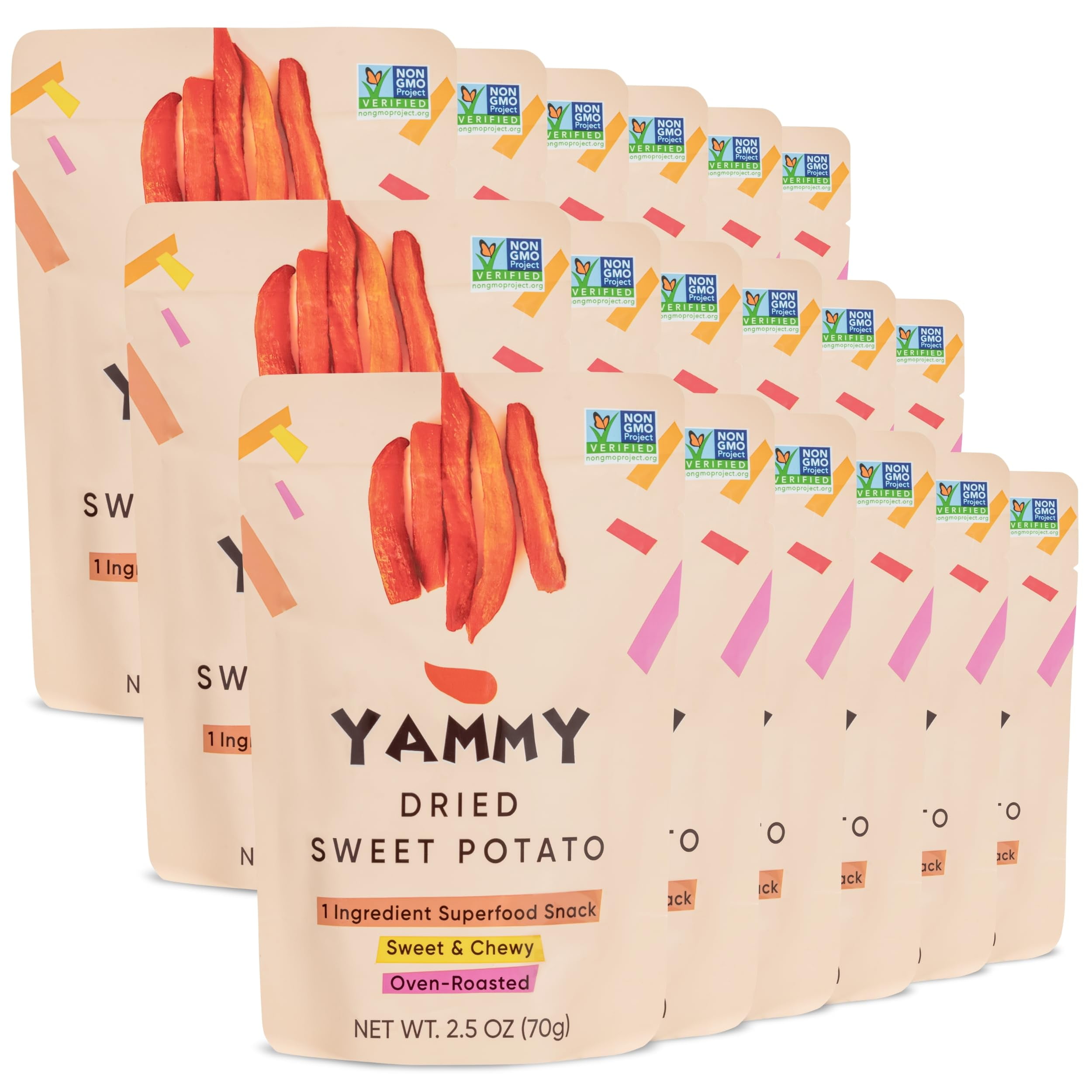 Yammy Dried Sweet Potato KEF28 Sticks (Pack of Superfood Snack, Healthy ...