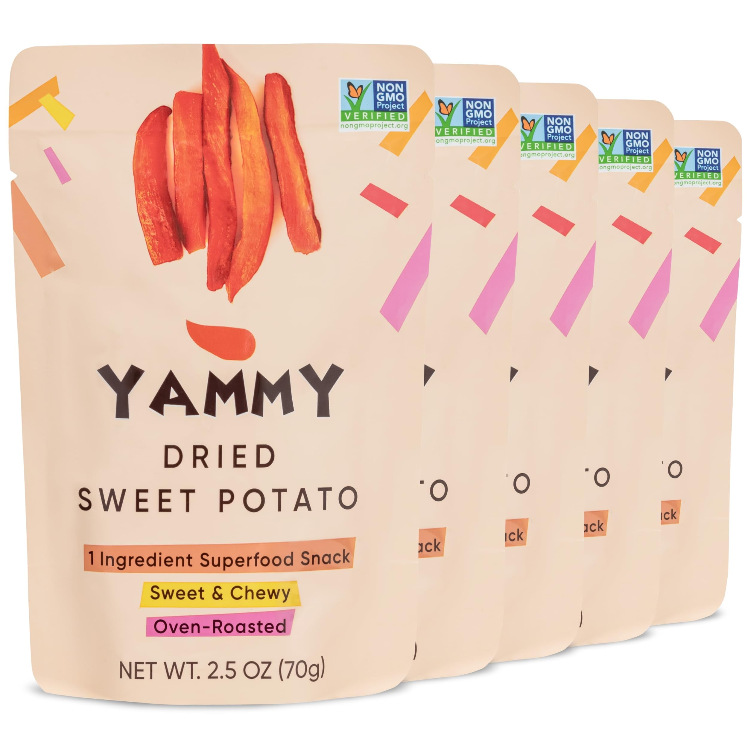 Yammy Dried Sweet Potato Oif8 Sticks Pack Of 5 Superfood Snack Healthy 3g Protein Asian
