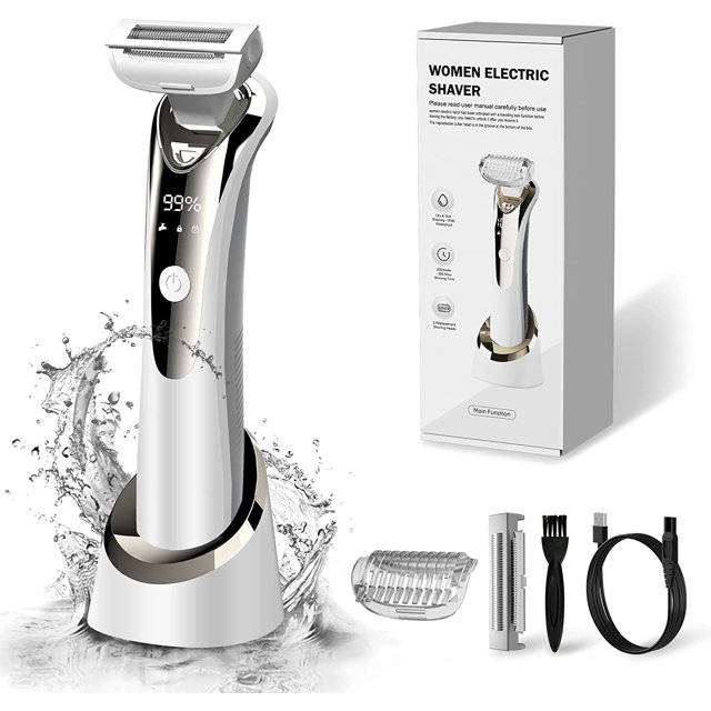 Yamyone Cordless Electric Razor for Women, Waterproof, Rechargeable ...