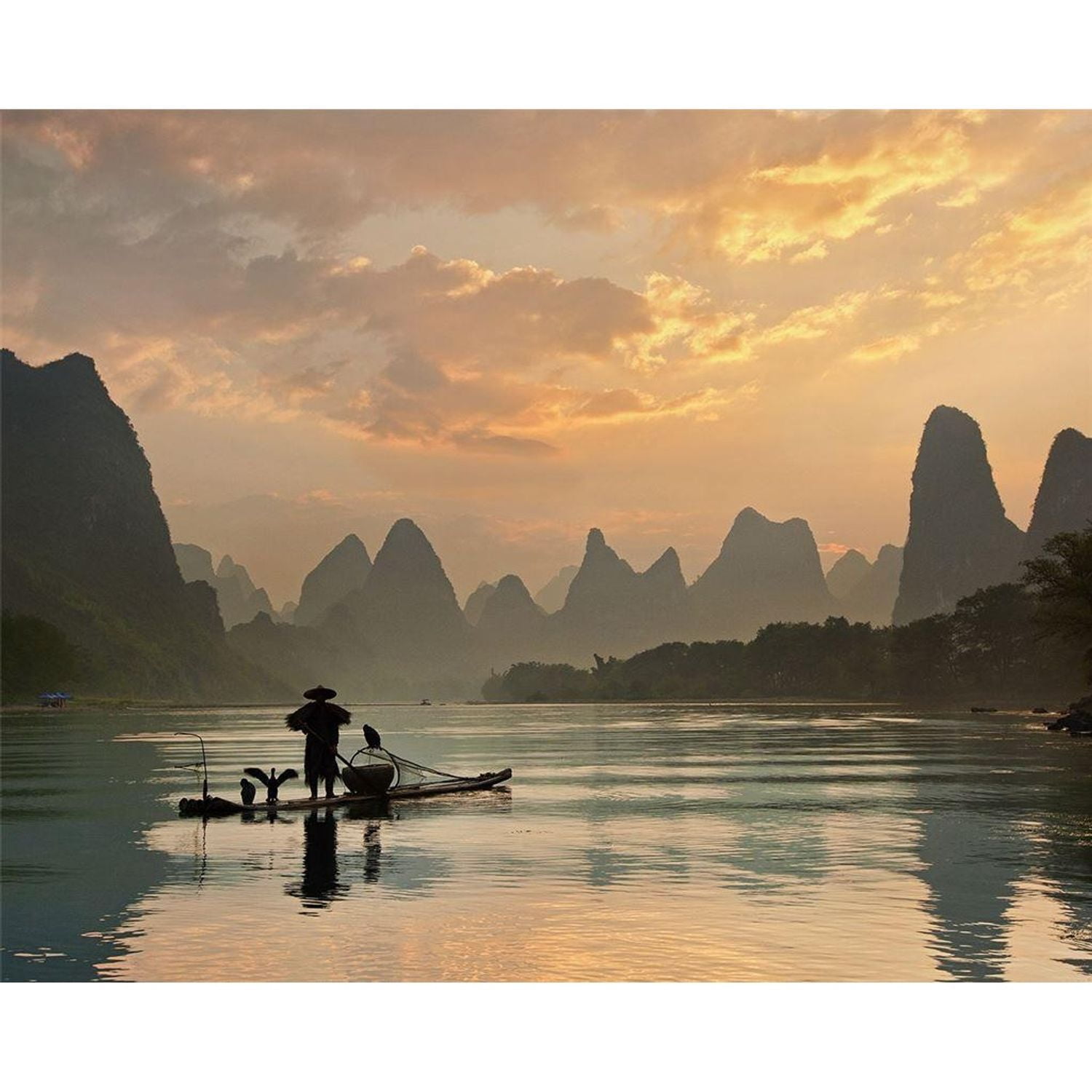 Yan Zhang Golden Li River Canvas Print - Walmart.com