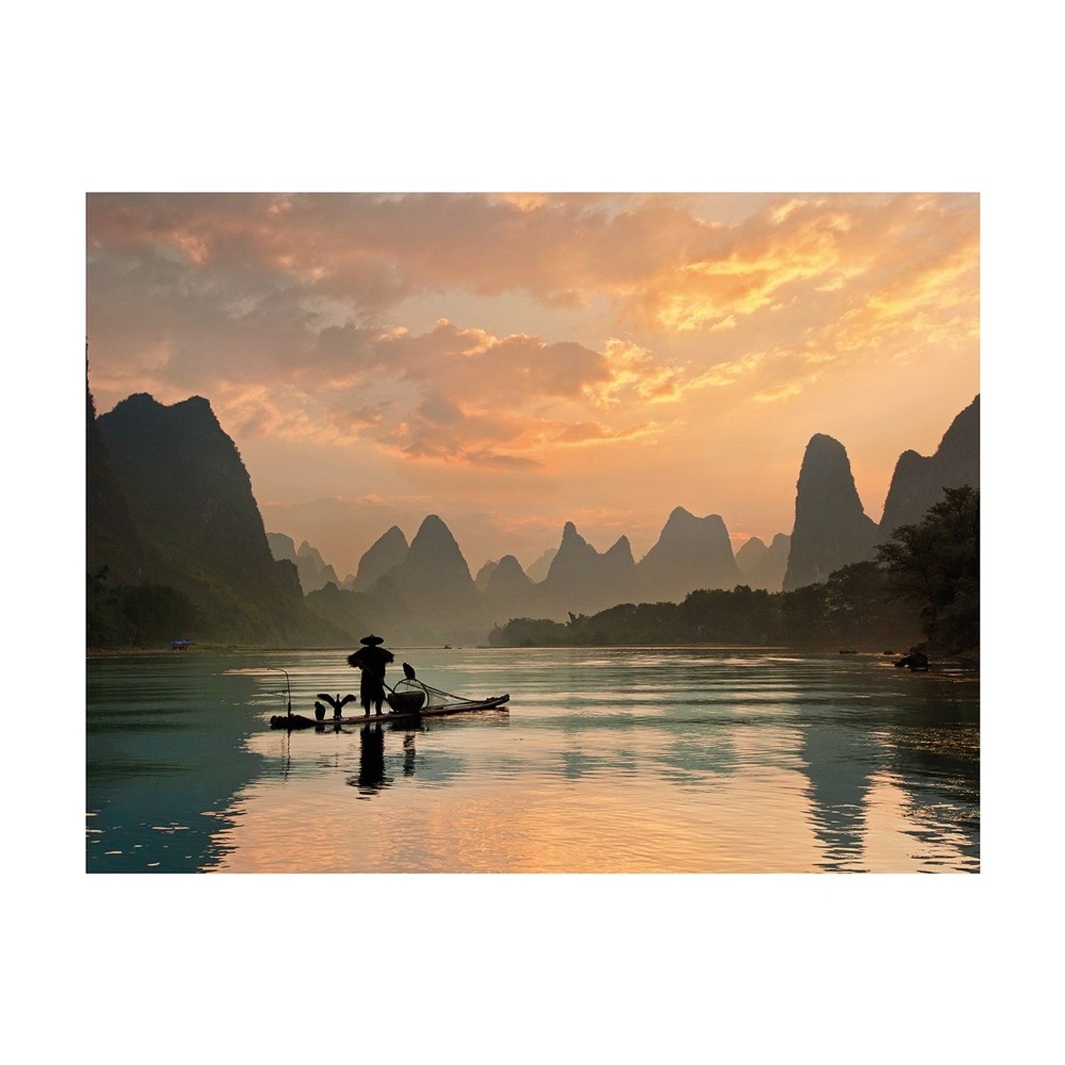 Yan Zhang Golden Li River Print - Walmart.com
