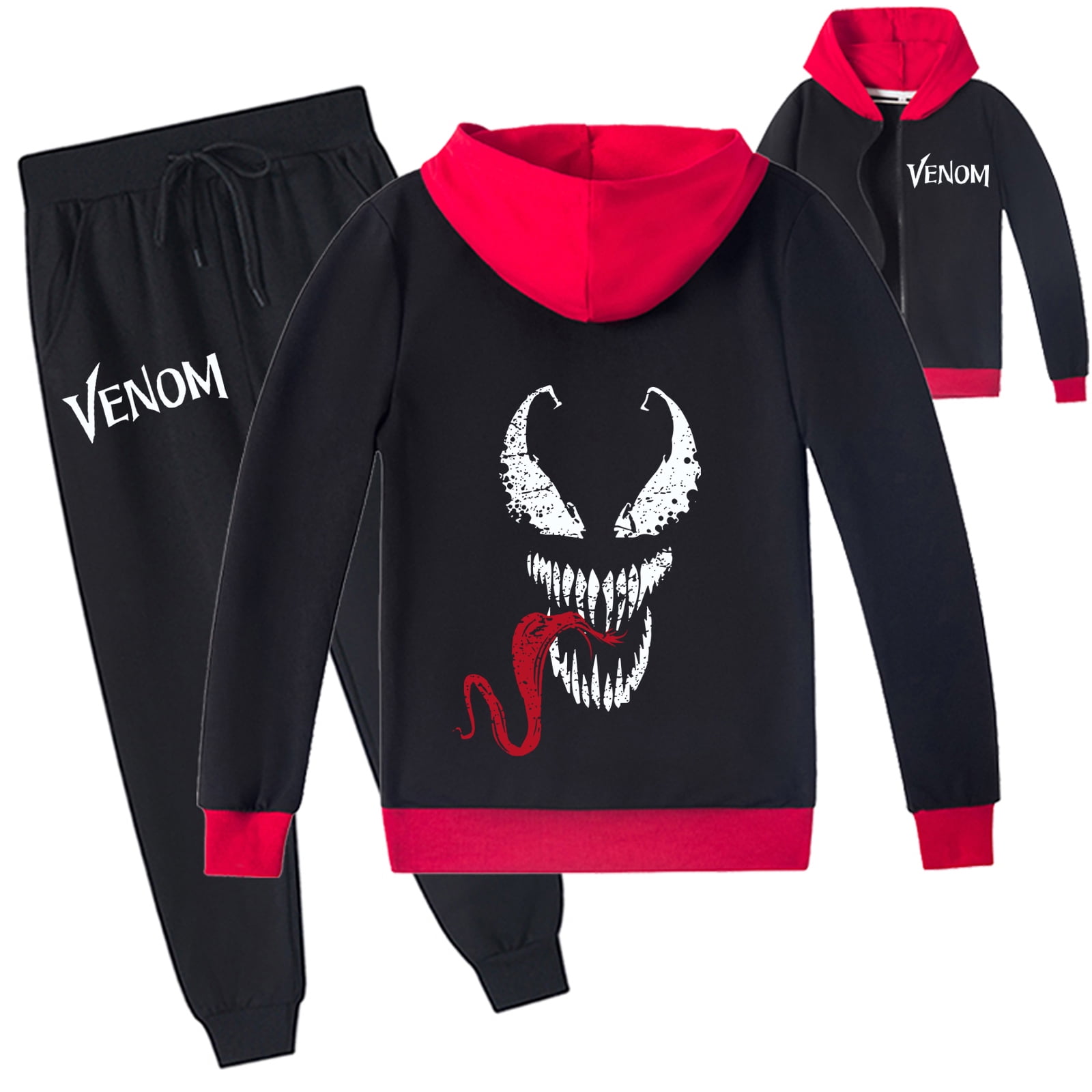 Yan1uu Venom Zip Set for Kids - Cool Marvel-Inspired Outfit for Boys ...