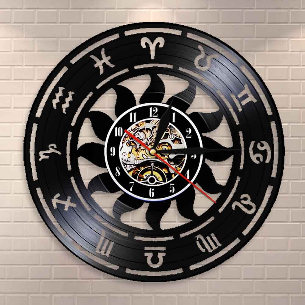 YanGxx Astronomy Time Wall Clock Zodiac Home Decor Astrology Vinyl ...