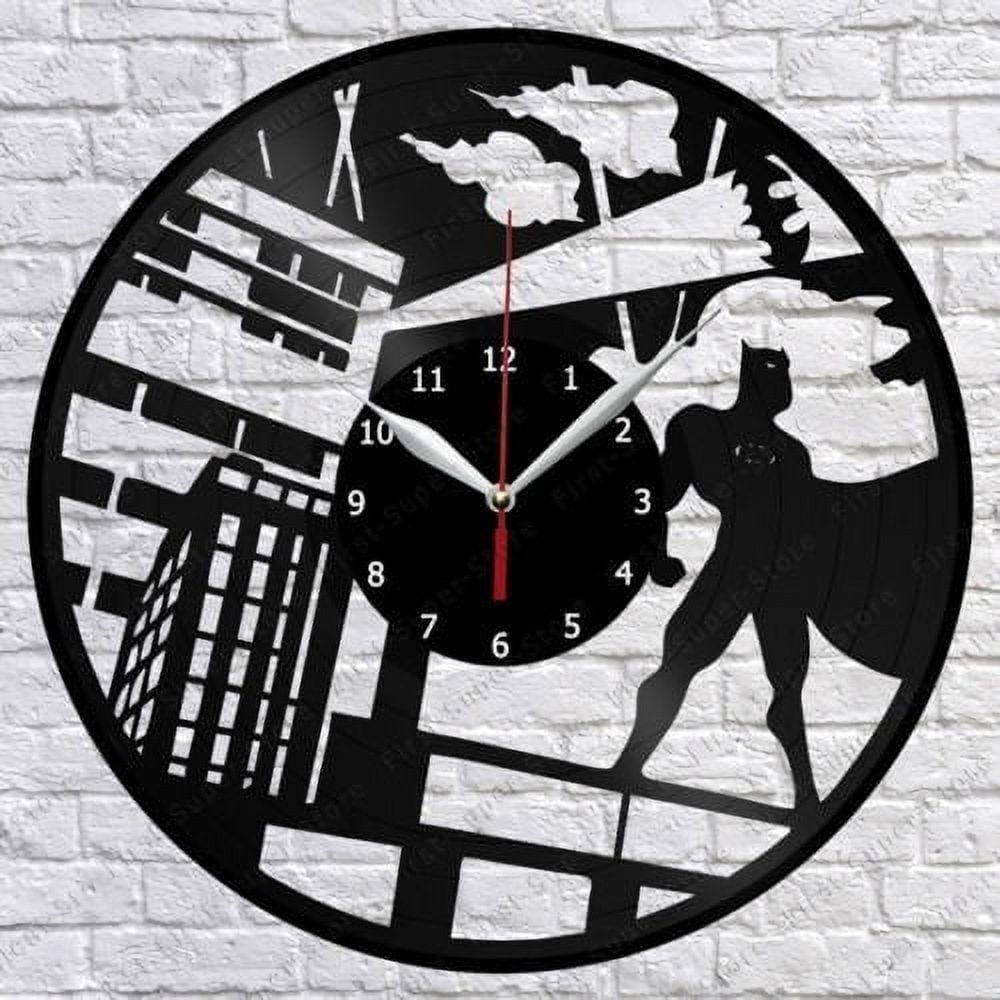 YanGxx Batman Superhero Vinyl Record Wall Clock Fan Art Home Decor ...