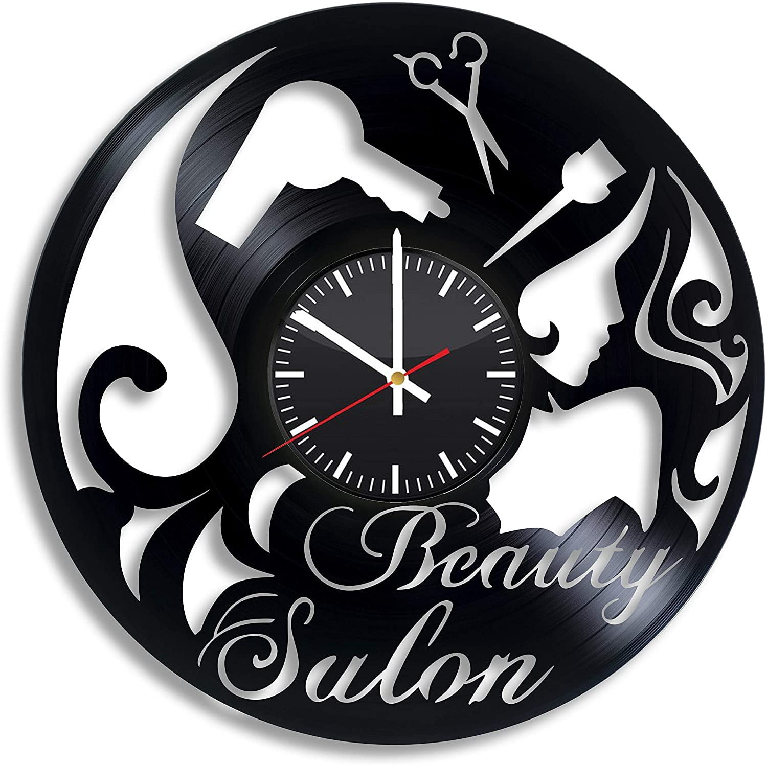 YanGxx Beauty Salon Parlor Beautician Vintage Black Vinyl Record Wall ...