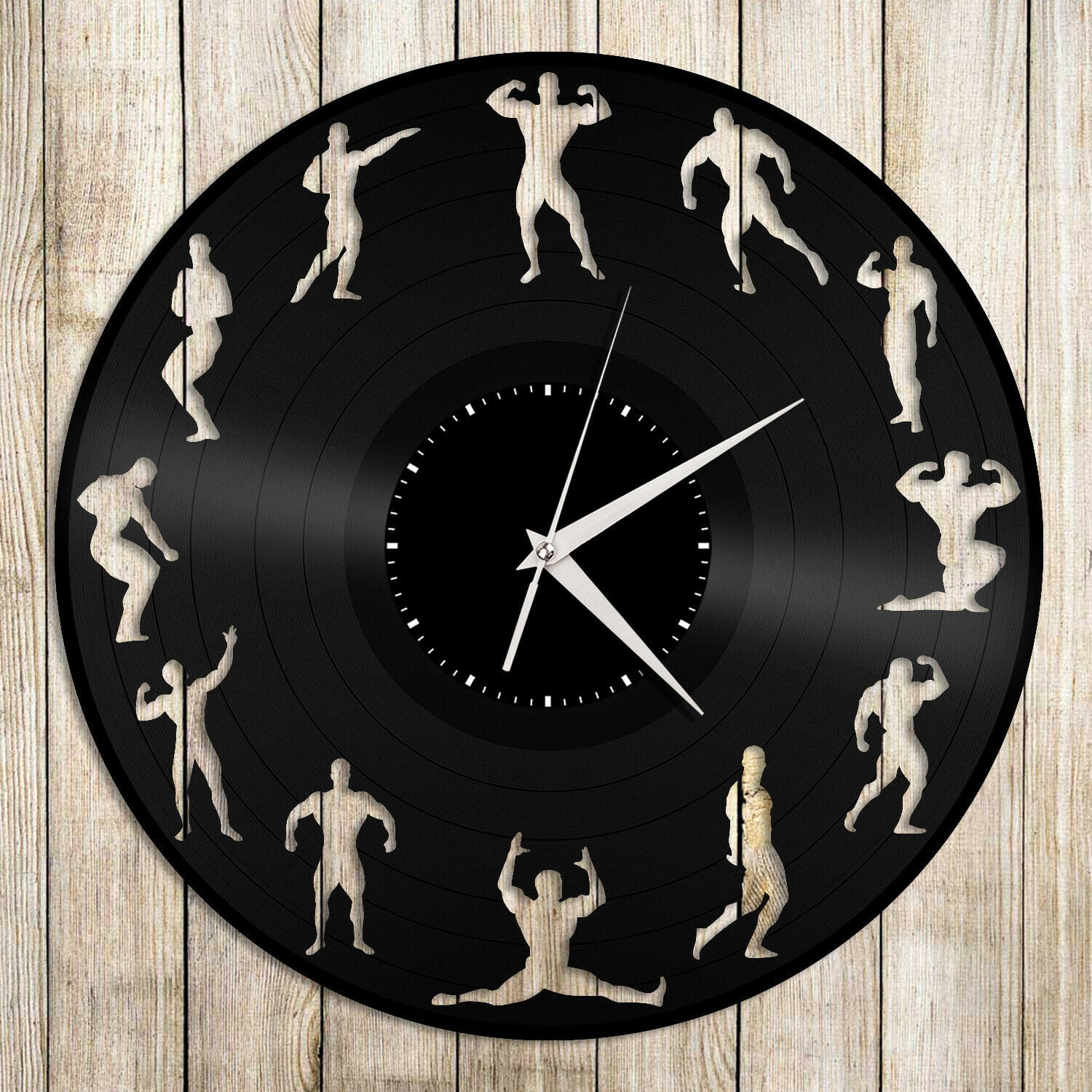 YanGxx Bodybuilders Vinyl Wall Clock Unique Gift for Friends Home Room ...