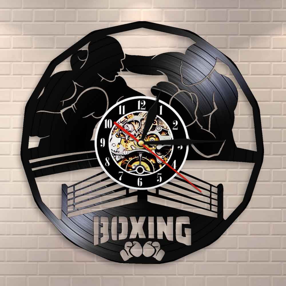 YanGxx Boxing Gym Sign Boxing Martial Arts Wall Clock Madville Wall ...