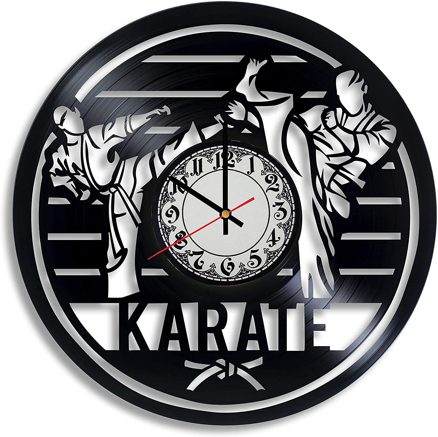 YanGxx Karate Sport Vinyl Wall Clock, Martial Arts Art, Taekwondo Gifts ...