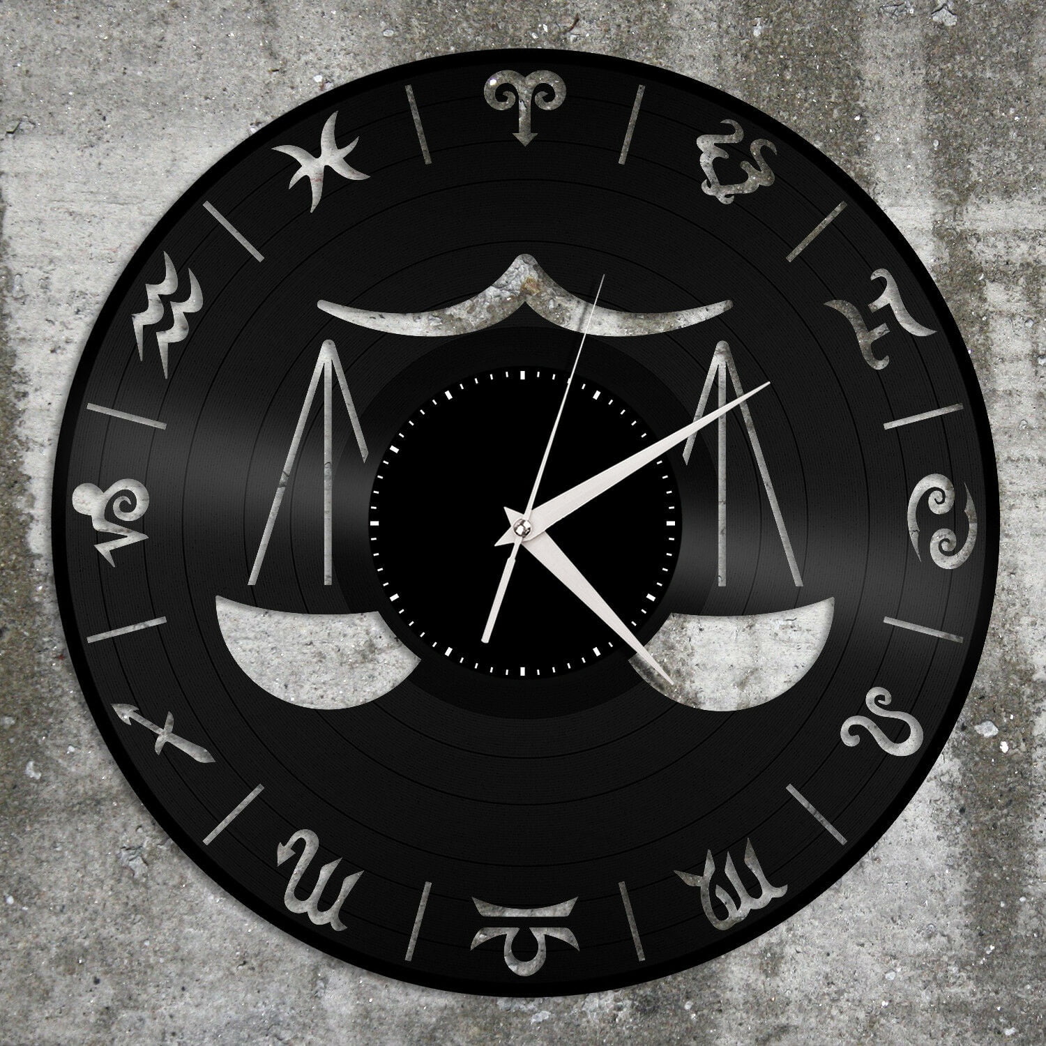YanGxx Libra Vinyl Wall Clock Unique Zodiac Fashioned Home Decorative ...