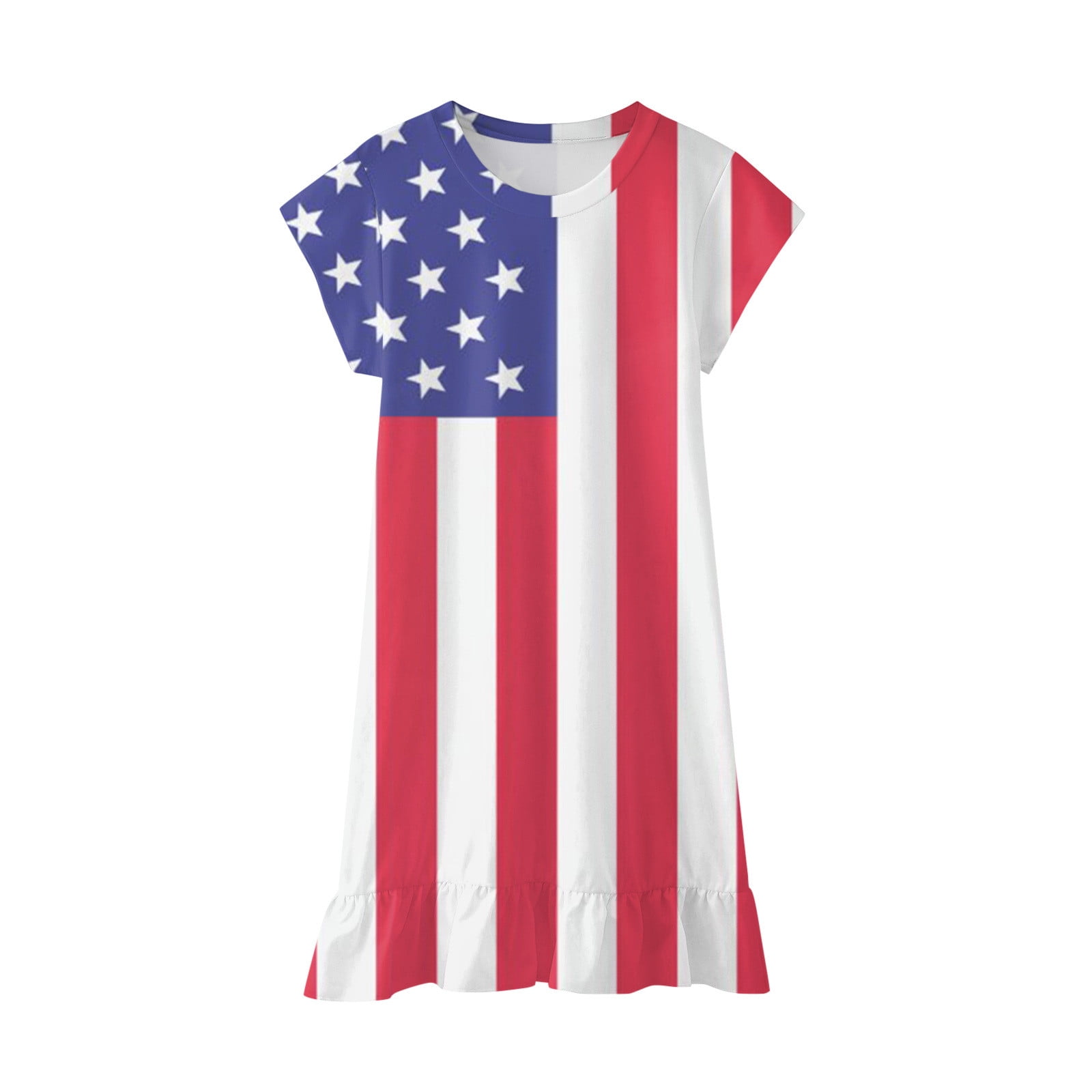 YanHoo 4th of July Outfits Girls American Flag Stars Stripes Patriotic ...