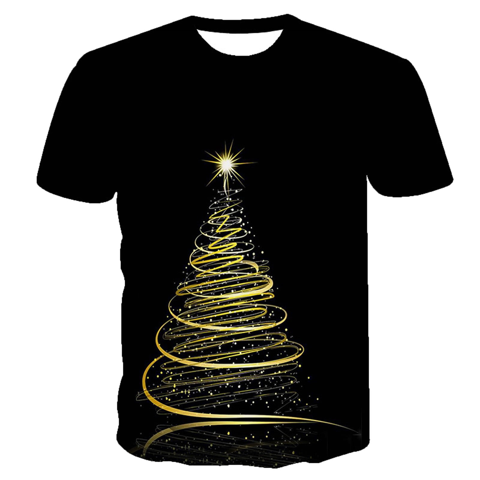 Yanhoo Christmas T Shirts Men Funny 3d Graphic Christmas Tshirts Short
