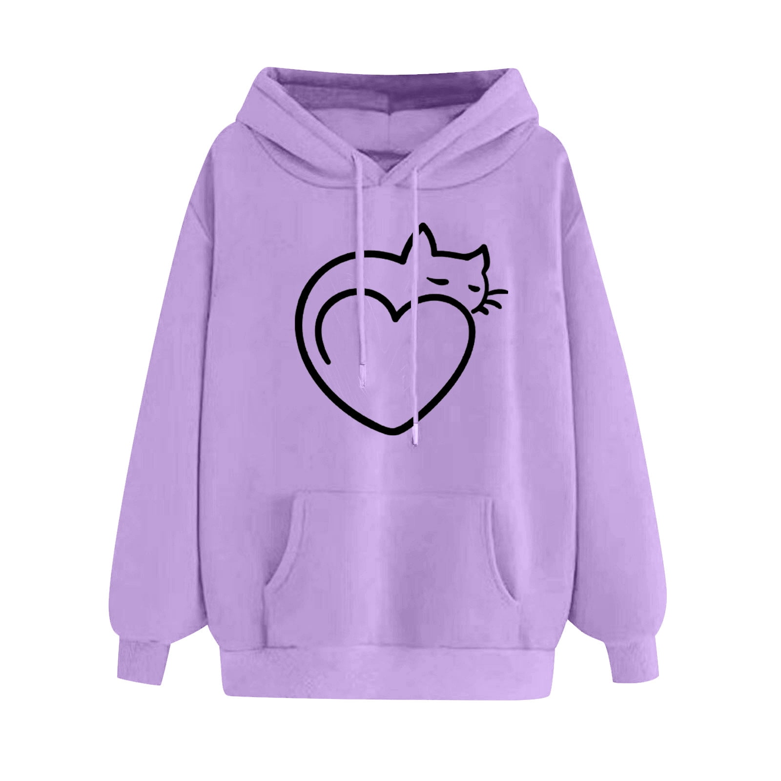 YanHoo Cute Hoodies 2023 Fall Hoodies for Women Cute Graphic Drawstring ...