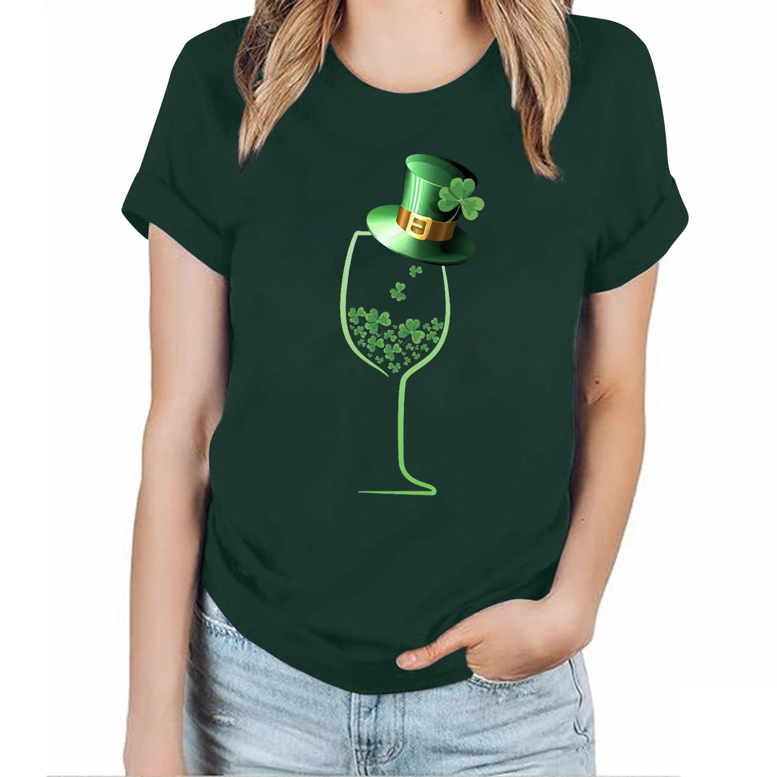 YanHoo Irish Tee Shirts for Women Short Sleeve Graphic Tees for Women ...