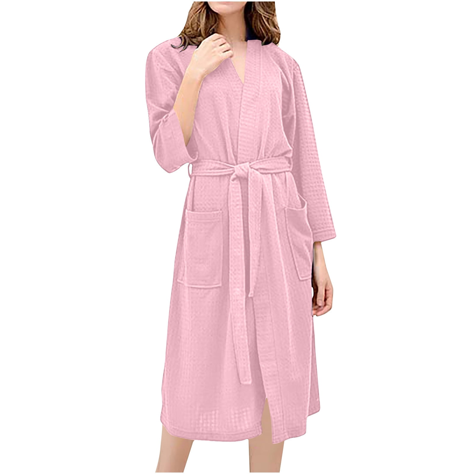 YanHoo Lightweight Robes for Women and Men Knit Soft Flannel Bathrobe ...