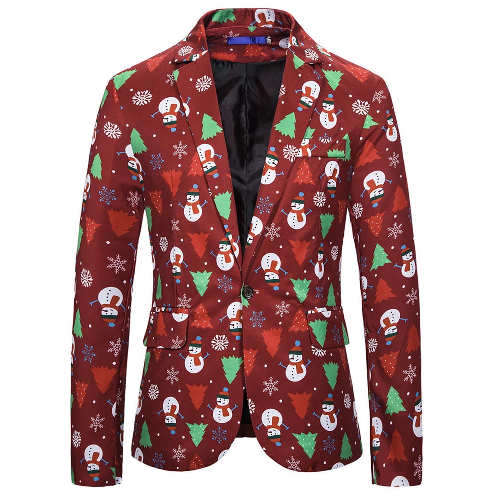 YanHoo Men Christmas Suit Men's Christmas Blazer - Ugly X-Mas Holiday ...