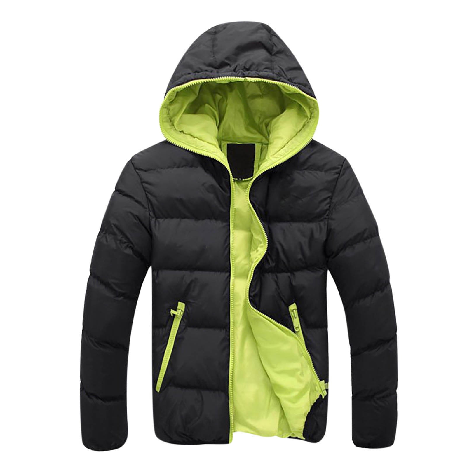 YanHoo Men Puffer Jacket with Hood Waterproof Men's Packable Puffer ...