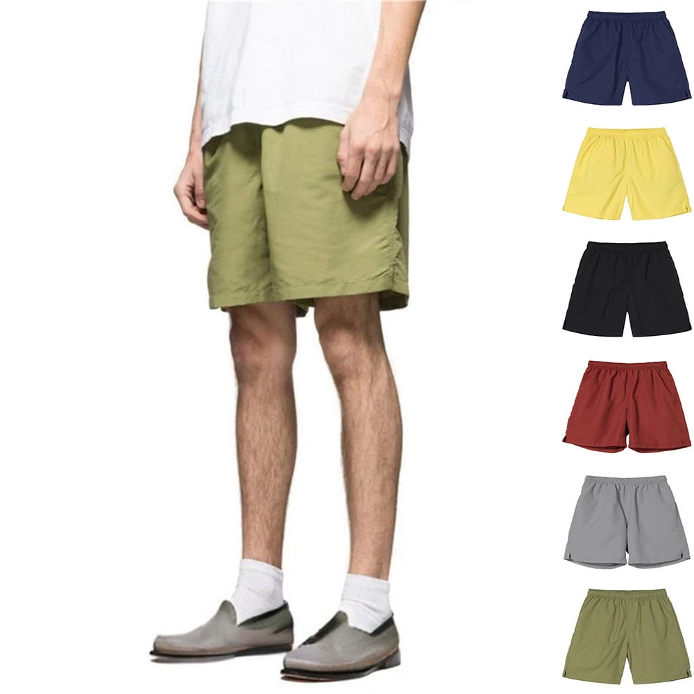 YanHoo Mens Casual Shorts Stretch Elastic Waist Lighweight Shorts ...