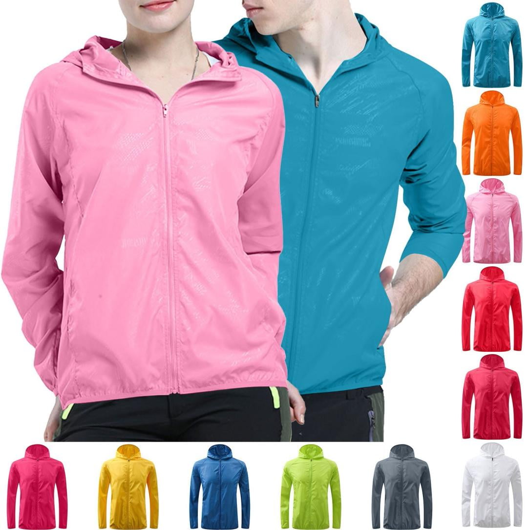 YanHoo Womens Mens Packable Rain Jacket Lightweight Waterproof Raincoat ...