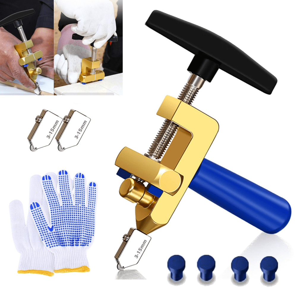 YanJici Tile Cutter Hand Tools, 2 in 1 Glass Tile Cutter Breaking ...