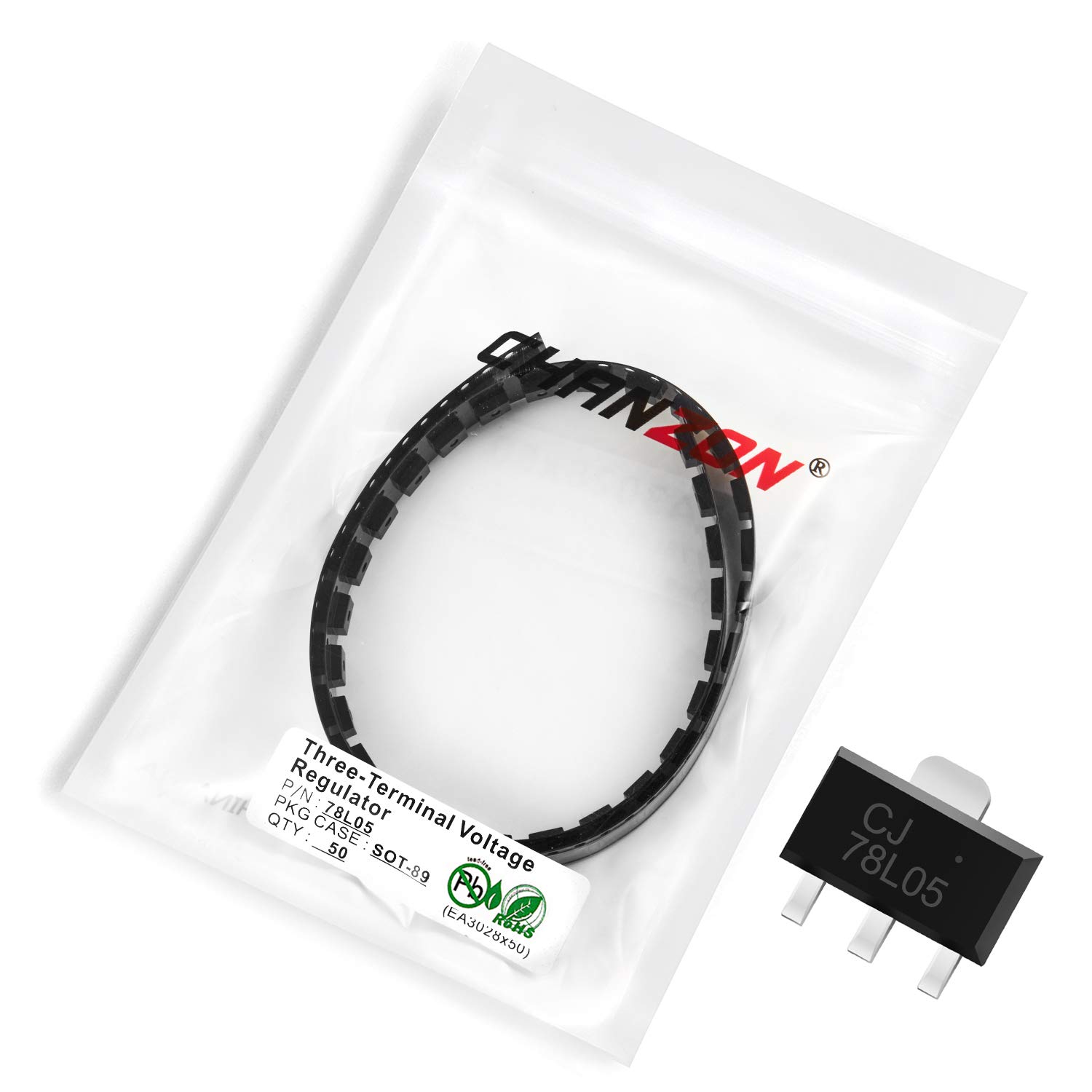 YanMaoYi L7805CV TO-220 Positive Fixed Voltage Regulator IC, Three Terminal Positive Regulator ...